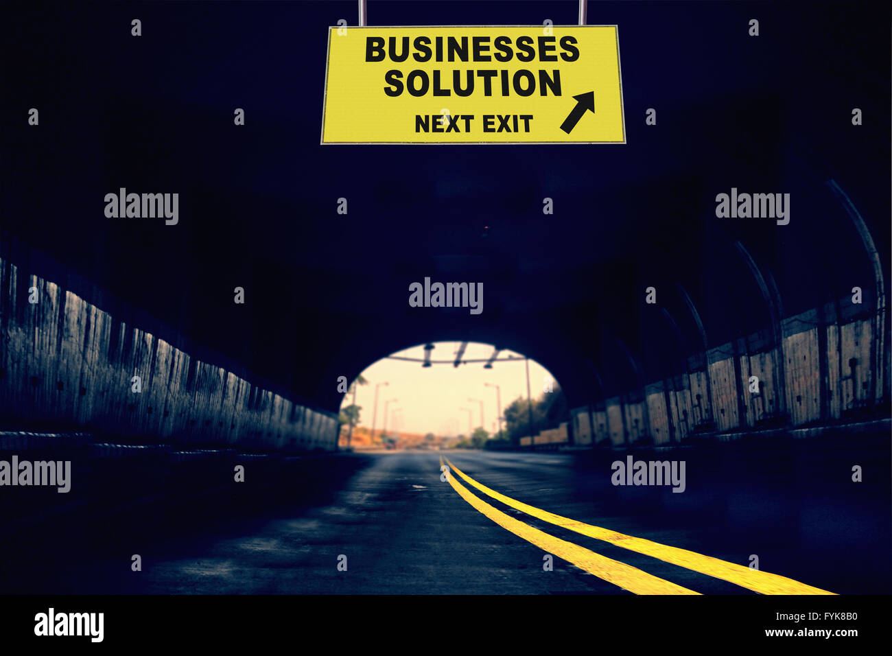 Solution Next Exit Concept Stock Photo - Alamy