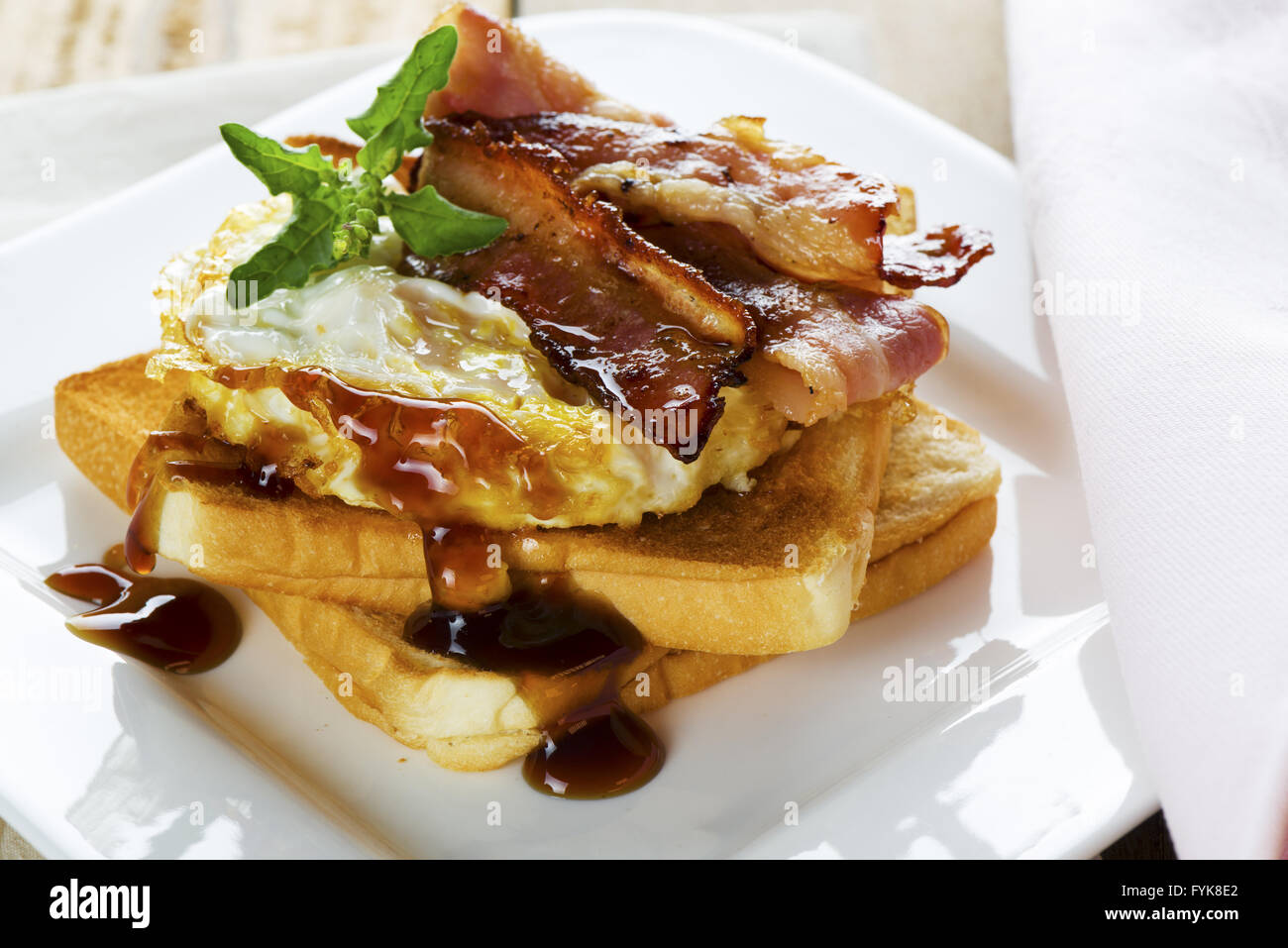 Brunch table toast plate fork hi-res stock photography and images - Alamy