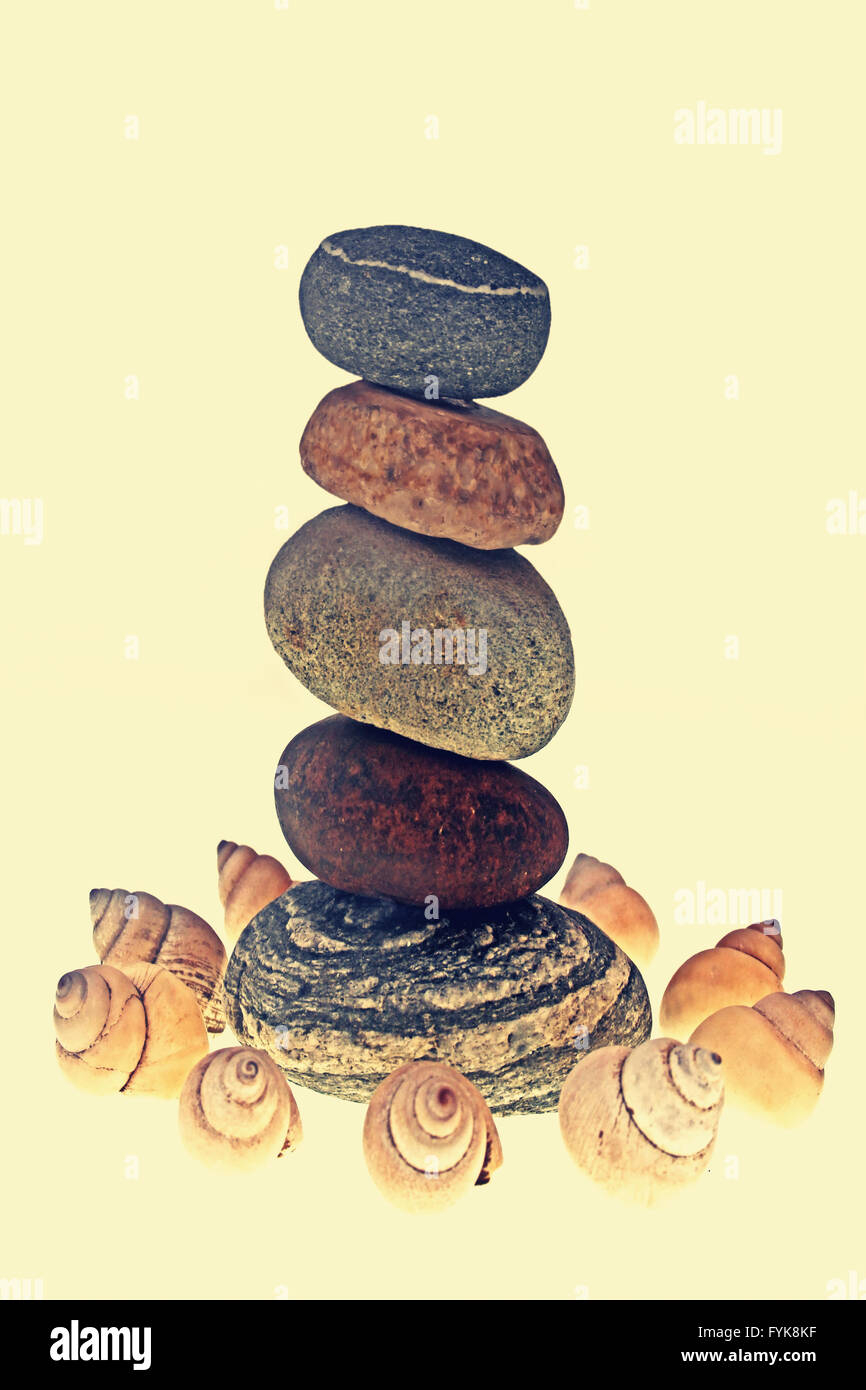 Pile of pebble Stones Stock Photo - Alamy