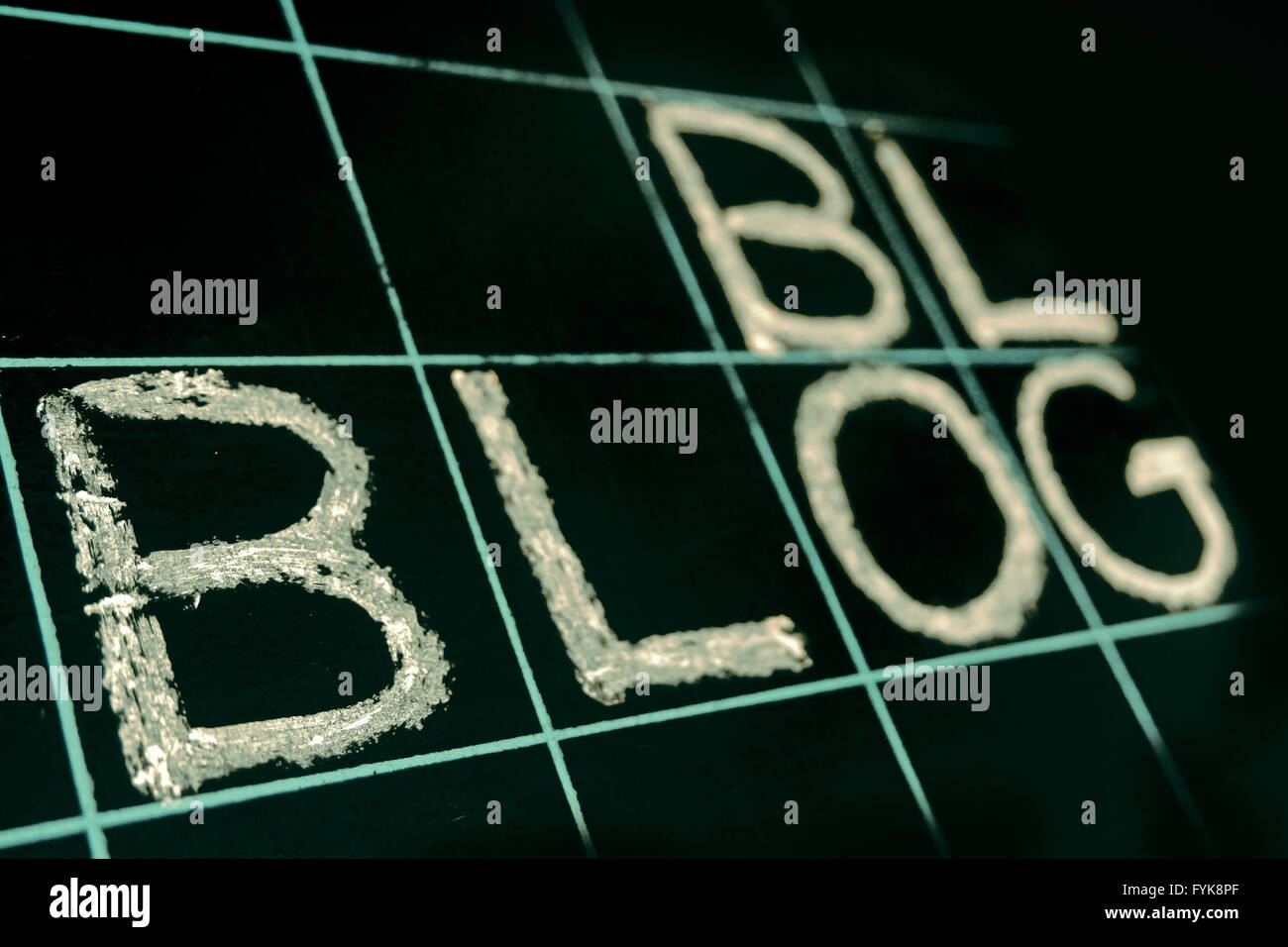 blog word handwritten on a blackboard Stock Photo - Alamy
