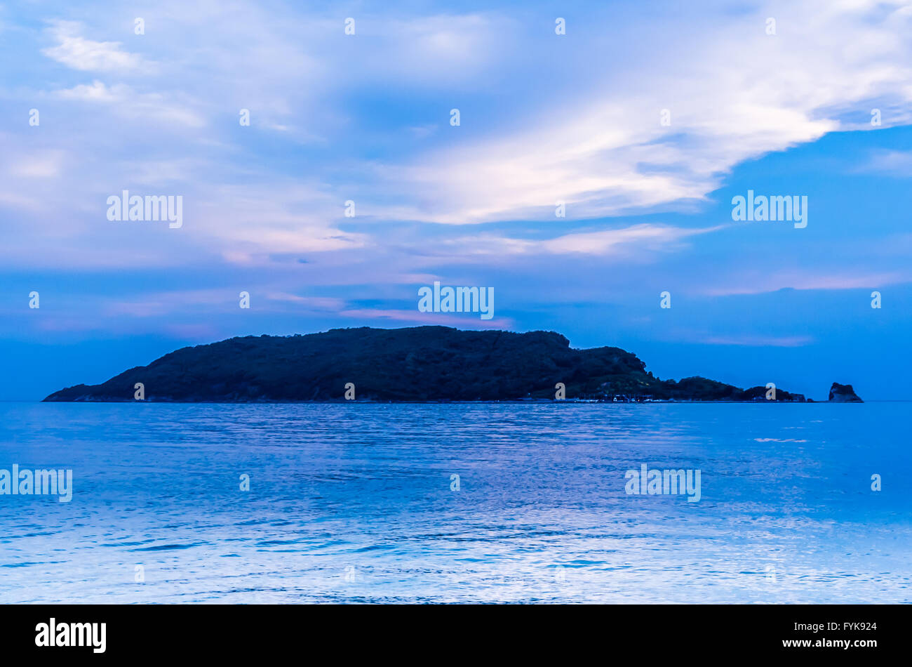 Sunset view on Sveti Nikola island Stock Photo - Alamy