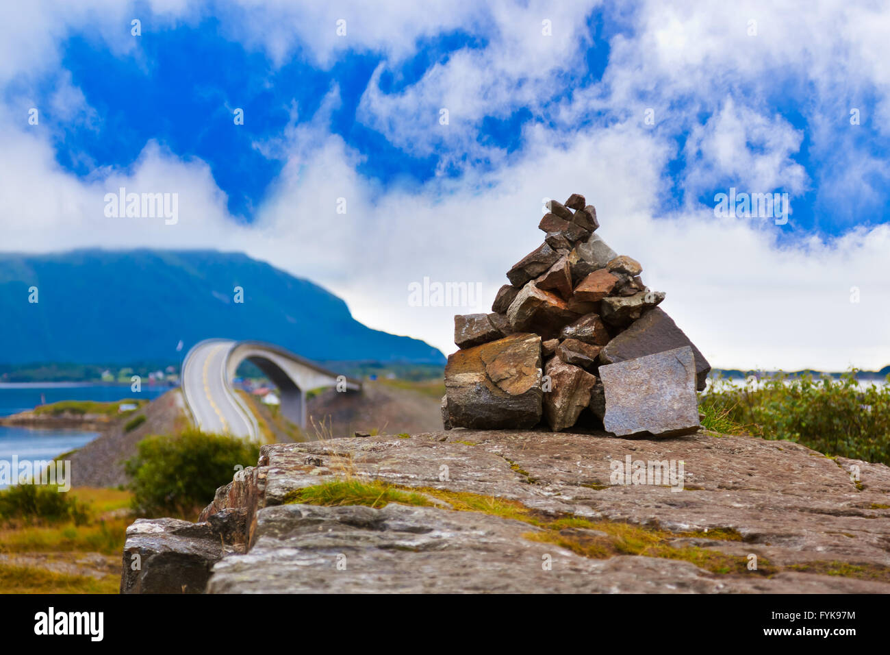 Famous bridge on the Atlantic road in Norway Stock Photo - Alamy