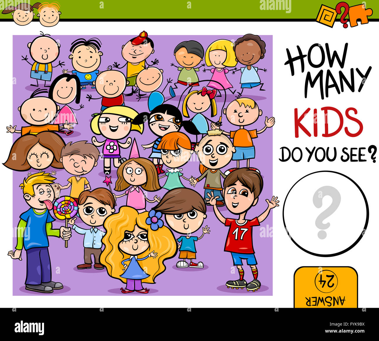 Math girl cartoon hi-res stock photography and images - Alamy