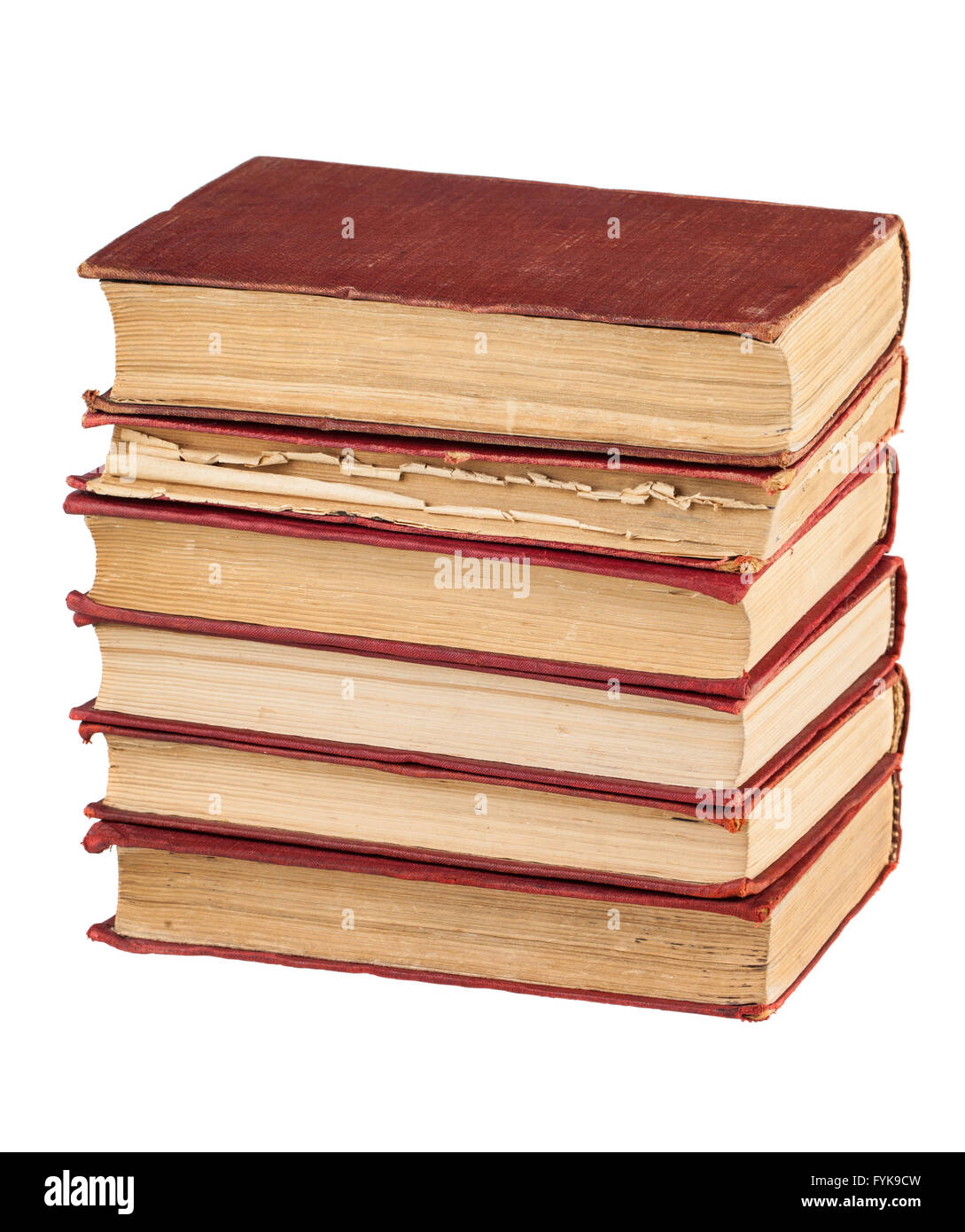 Stack of red cover books Stock Photo - Alamy