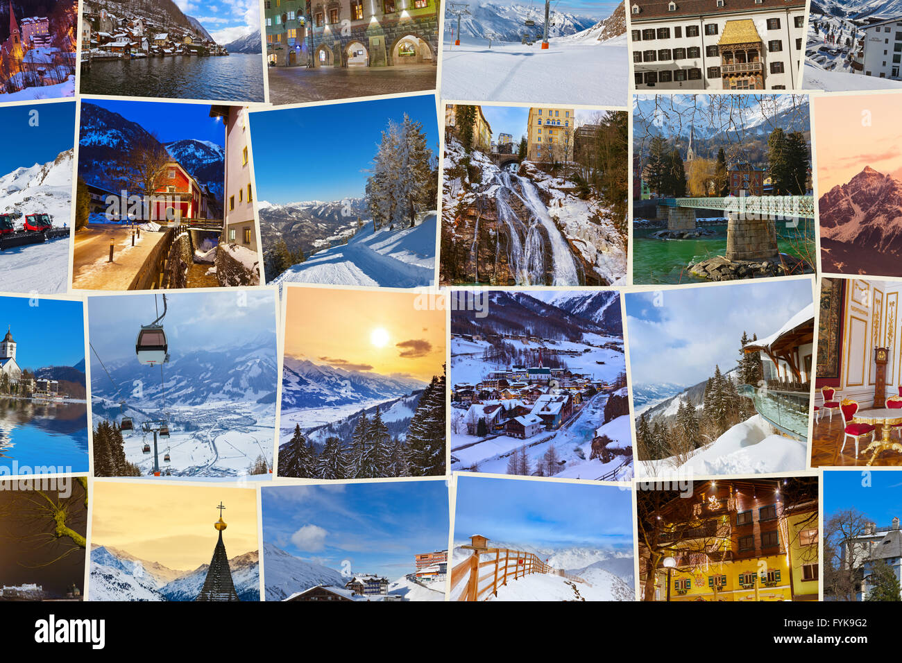Stack of mountains ski Austria images (my photos Stock Photo - Alamy