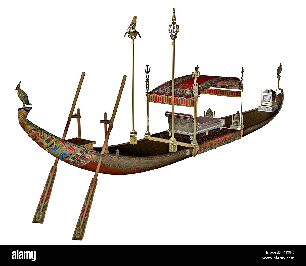 Ancient egypt boat pharaoh Cut Out Stock Images & Pictures - Alamy