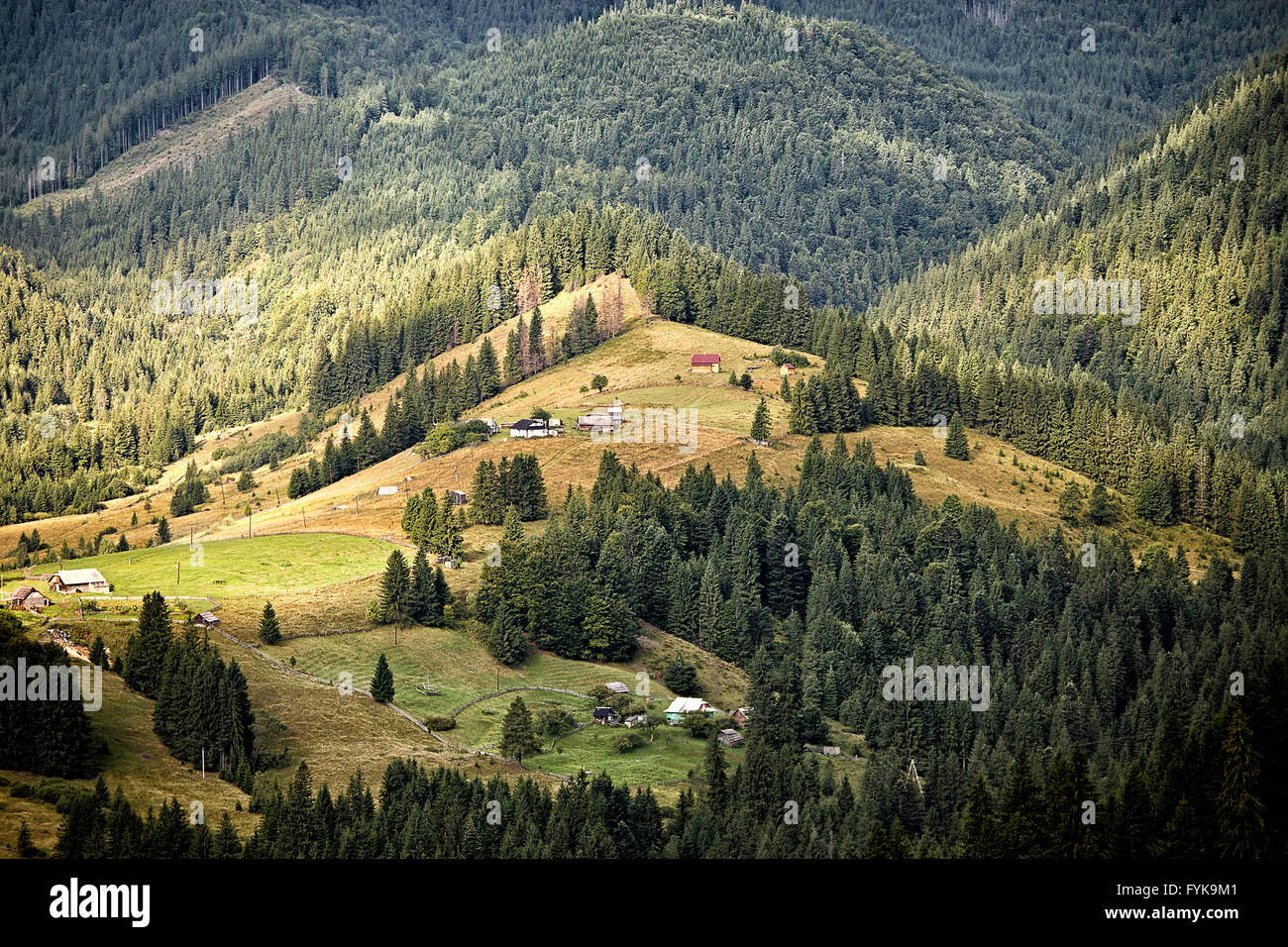 Carpathian mountain hills Stock Photo - Alamy