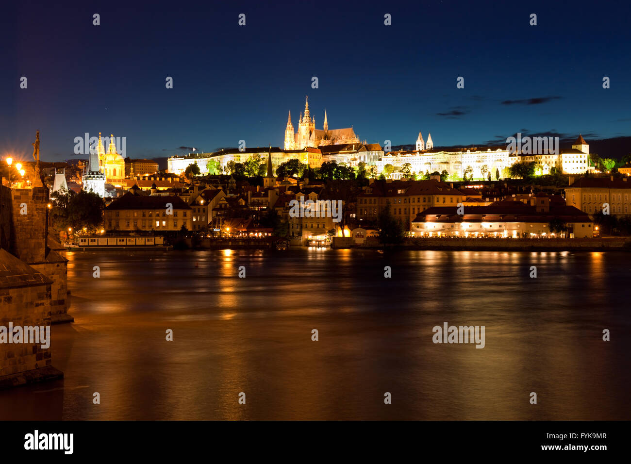 Prague at night. Czech Republic Stock Photo - Alamy