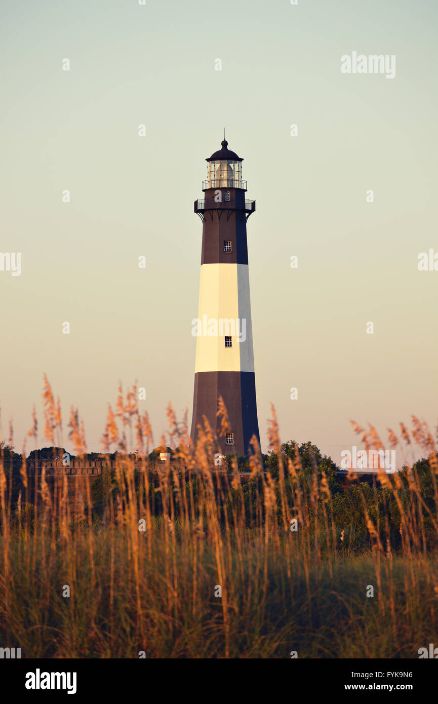 Lighthouse at sunrise Stock Photo - Alamy