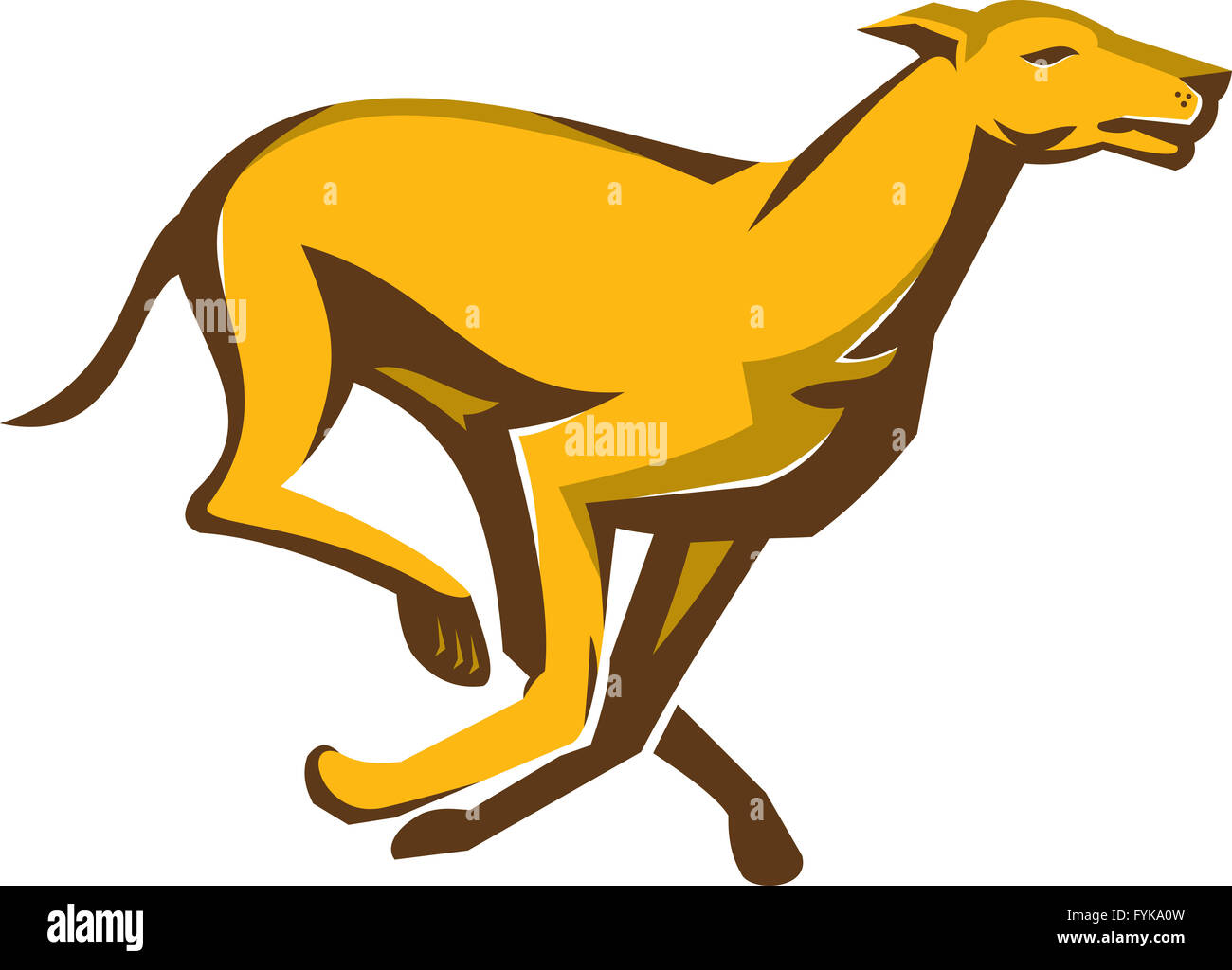 Greyhound Dog Racing Running Retro Stock Photo - Alamy