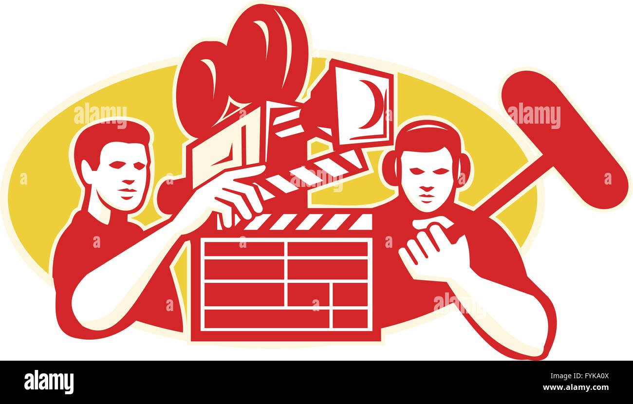 Film Director Movie Camera Clapper Soundman Stock Photo - Alamy