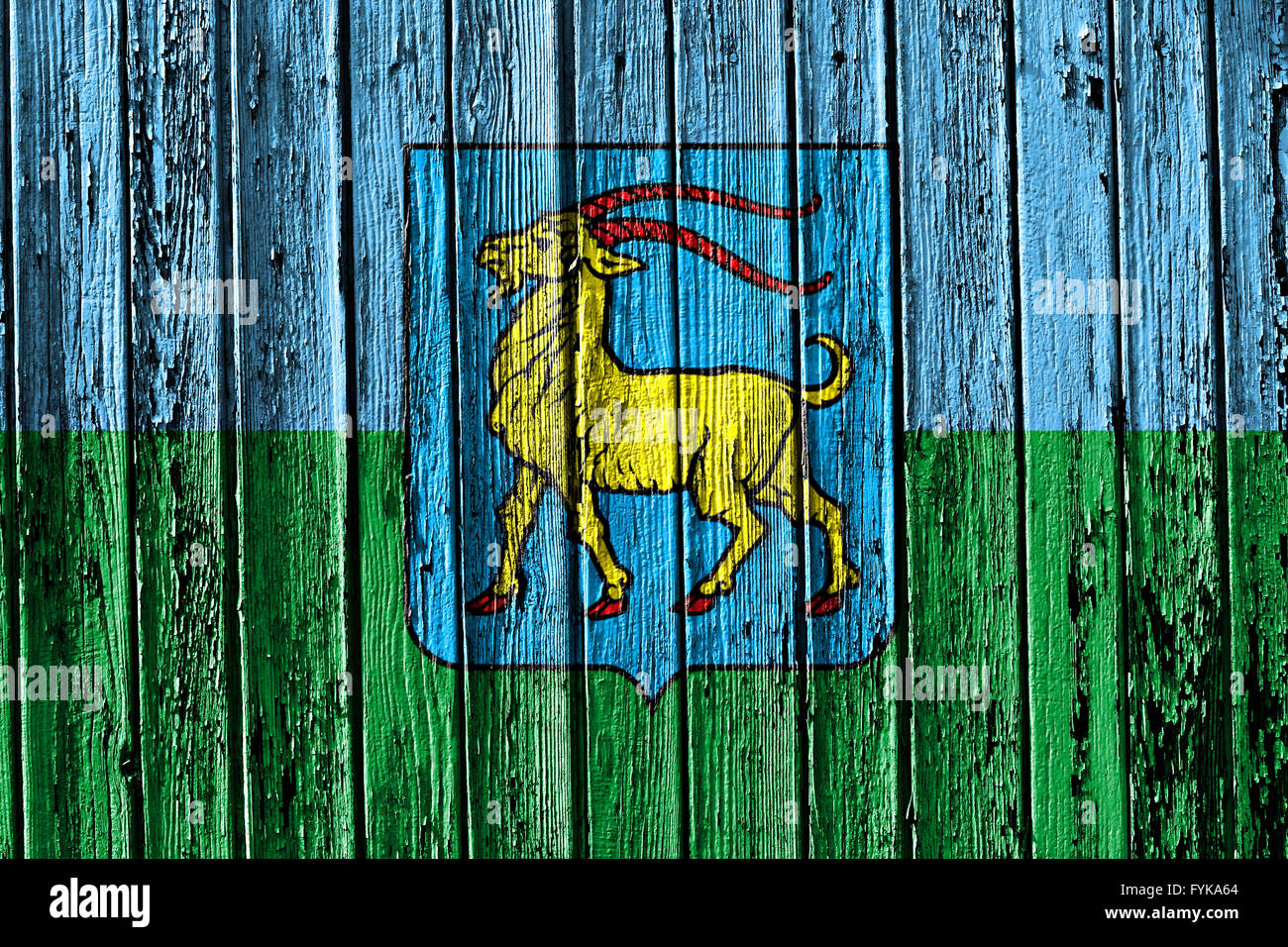flag of Istria County painted on wooden frame Stock Photo - Alamy