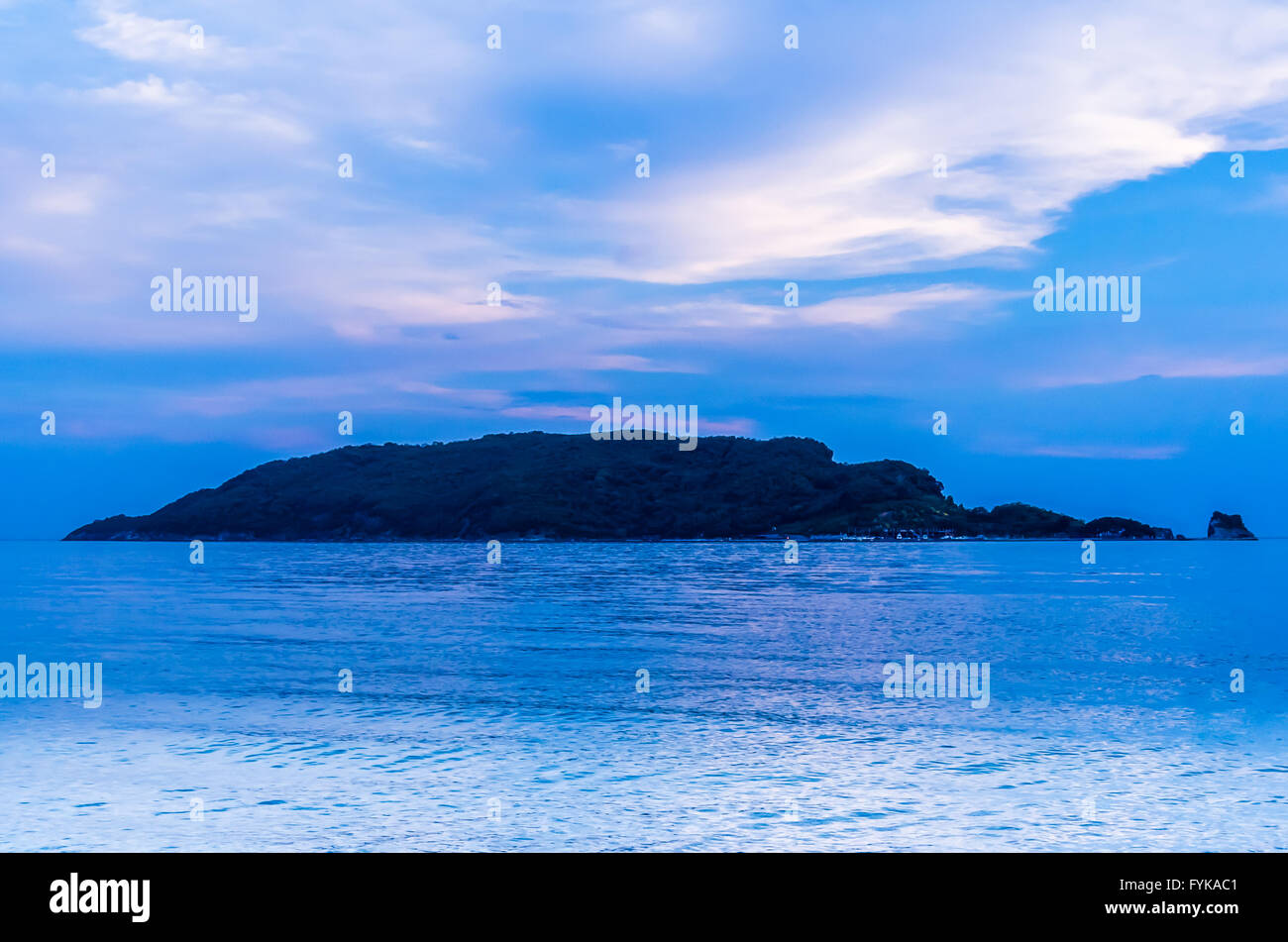 Sunset view on Sveti Nikola island Stock Photo - Alamy