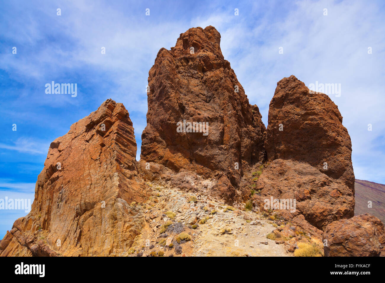 Rock at volcano Teide in Tenerife island - Canary Stock Photo - Alamy