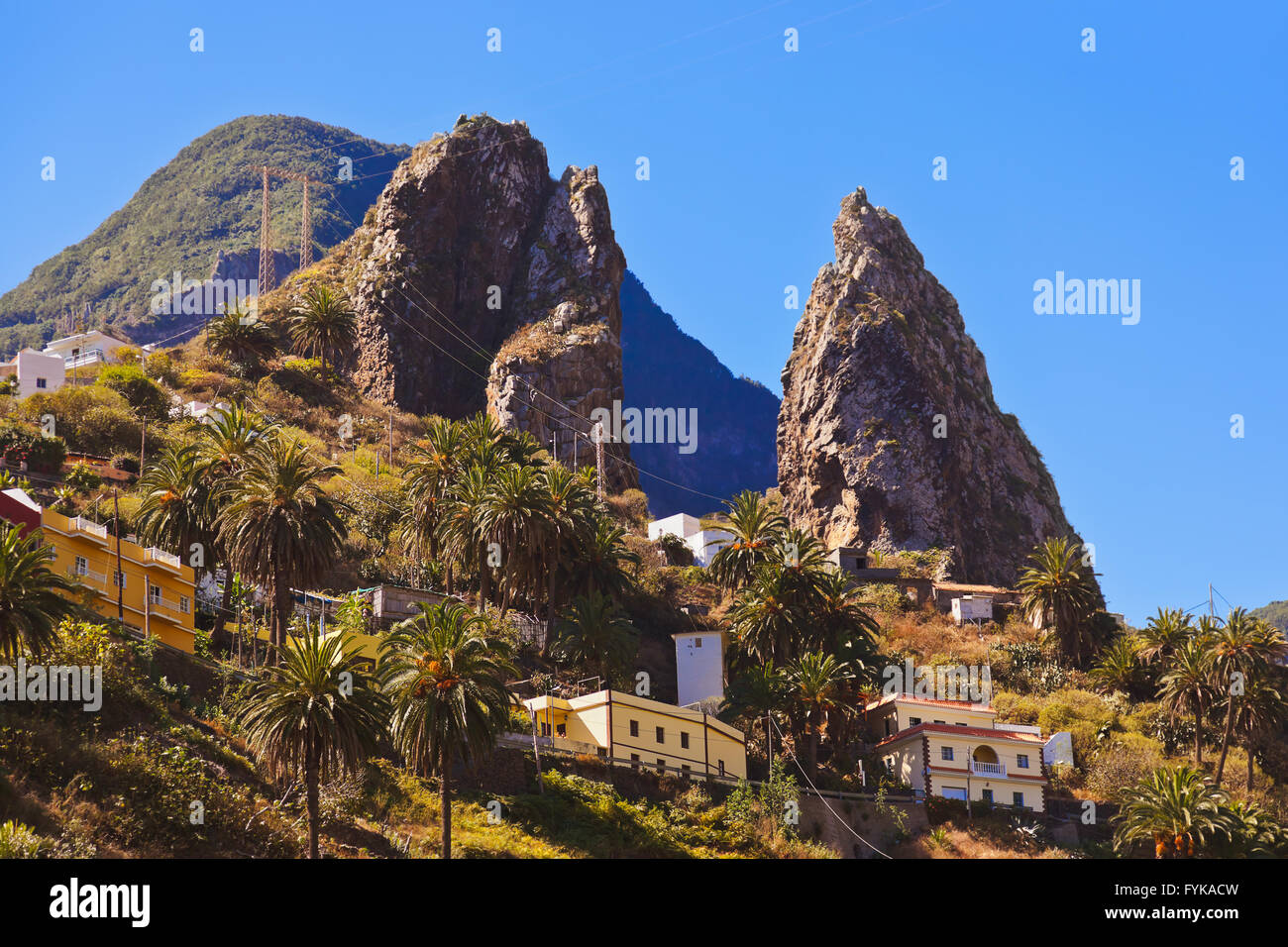 Hermigua valley in La Gomera island - Canary Stock Photo - Alamy
