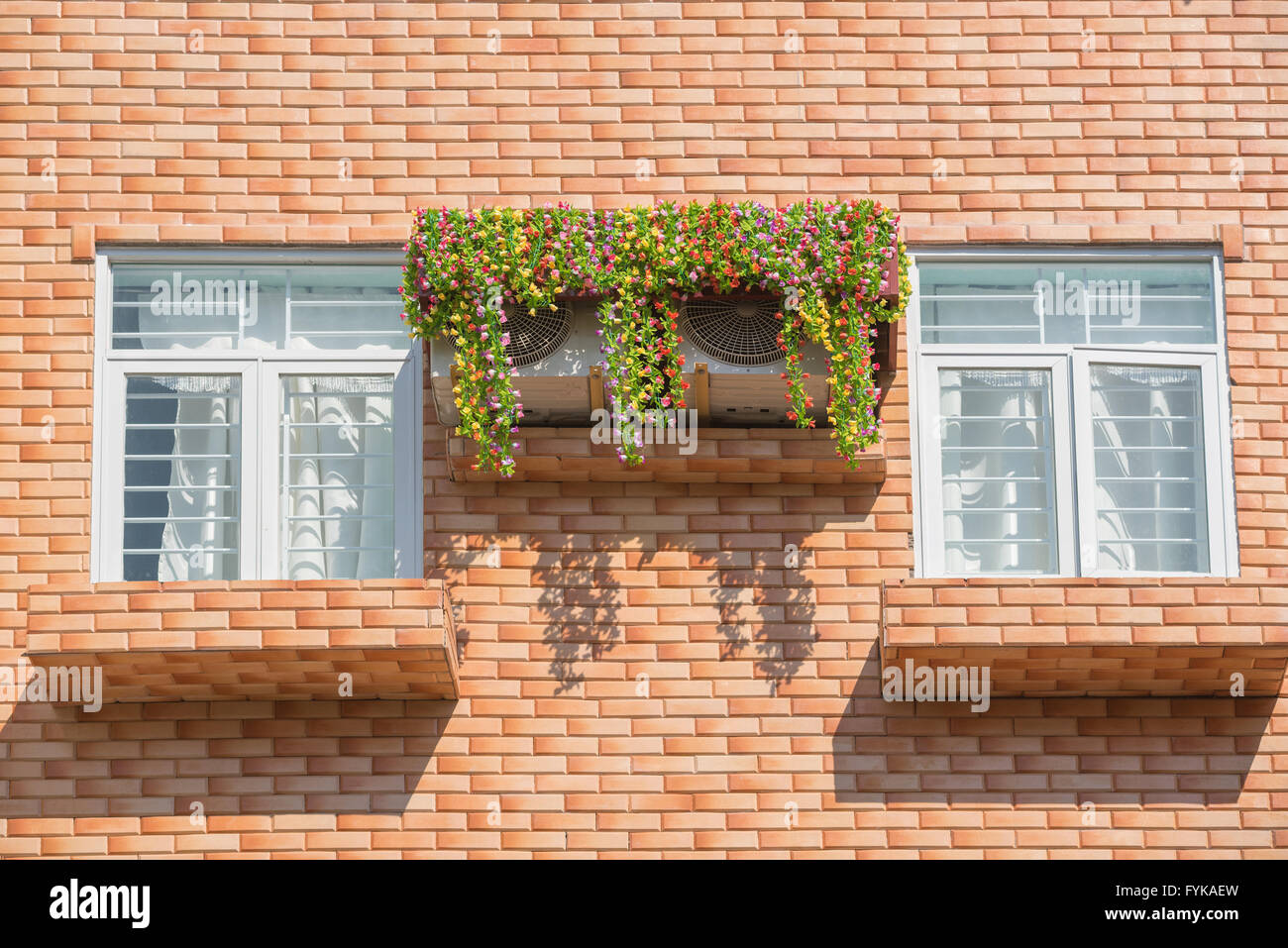 two windows in wall Stock Photo - Alamy