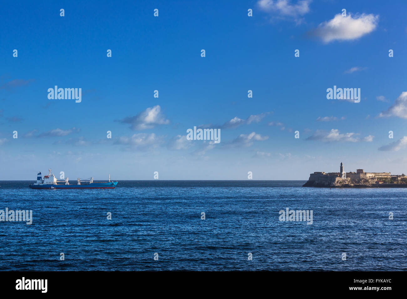 ship and old fortress Stock Photo - Alamy
