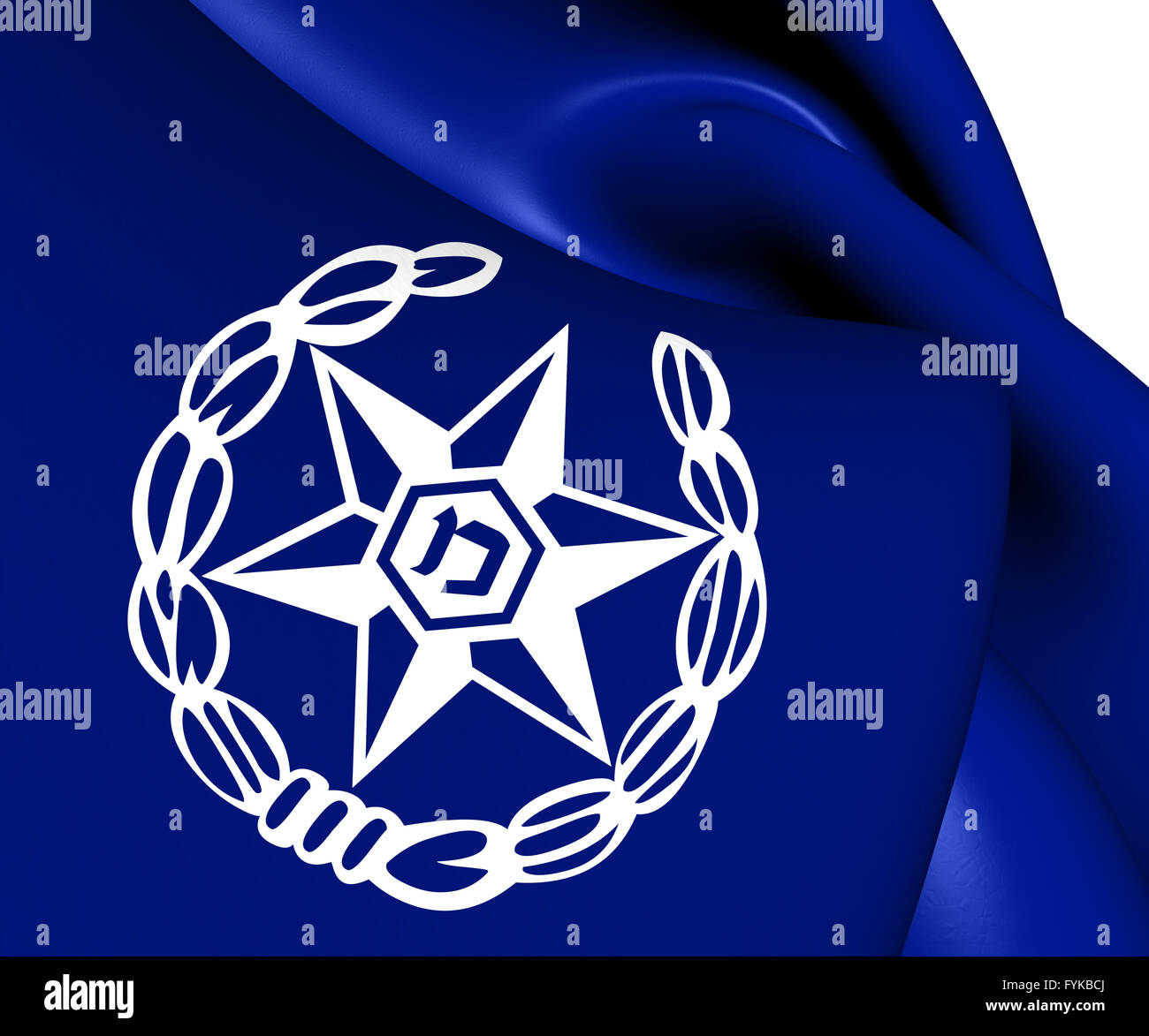 Flag of Israel Police. Close Up Stock Photo - Alamy