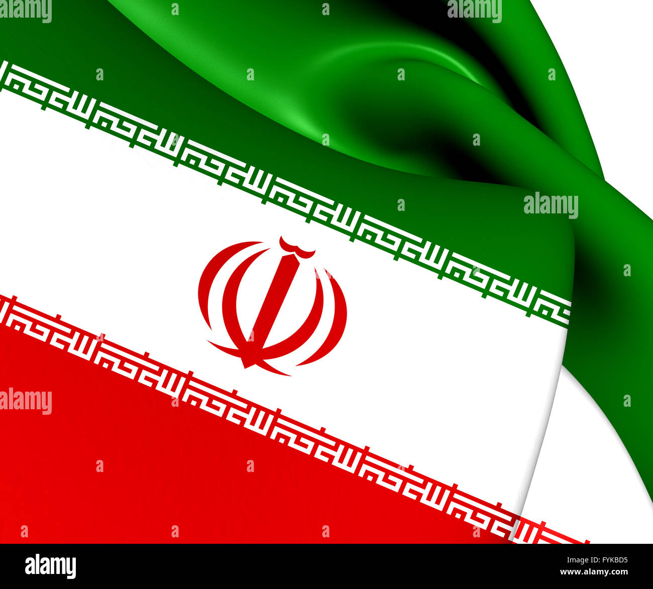 Flag of Iran. Close Up Stock Photo - Alamy