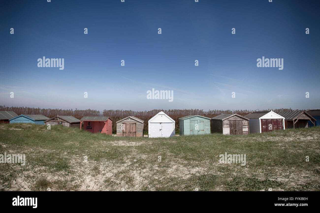 Beach huts on the sea front Stock Photo - Alamy