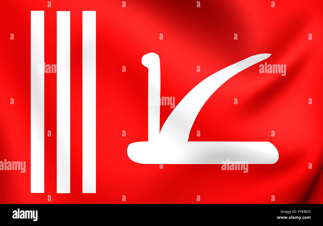 Flag of Jammu and Kashmir. Close Up Stock Photo - Alamy