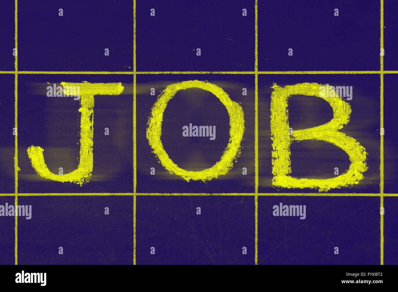 job word handwritten on black chalkboard Stock Photo - Alamy