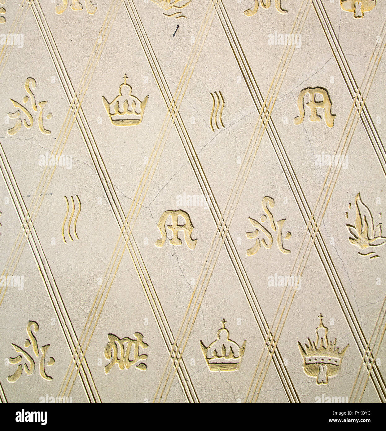 wall milan in italy old crown abstract background mosaic stone Stock ...