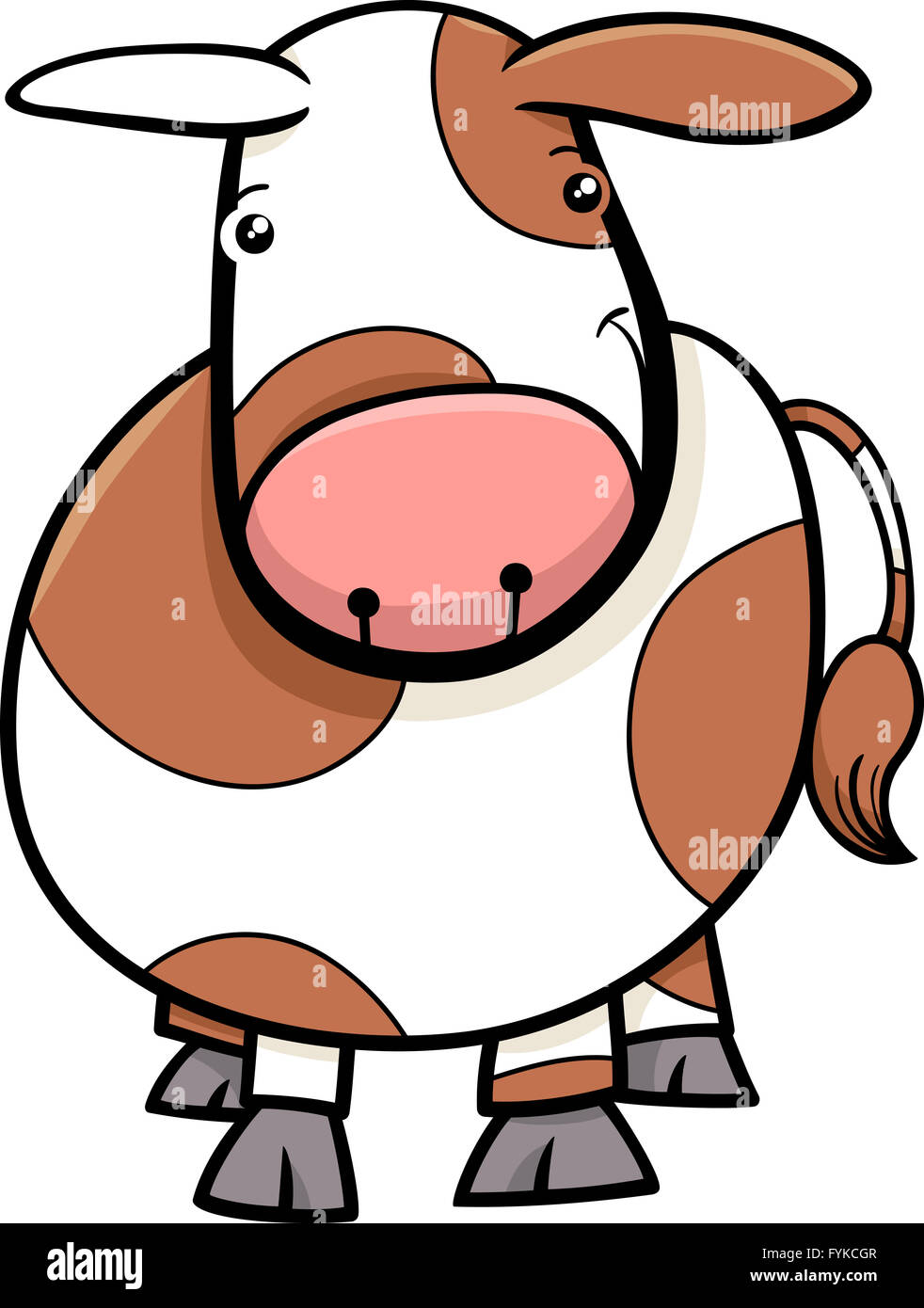 Calf cartoon hi-res stock photography and images - Alamy