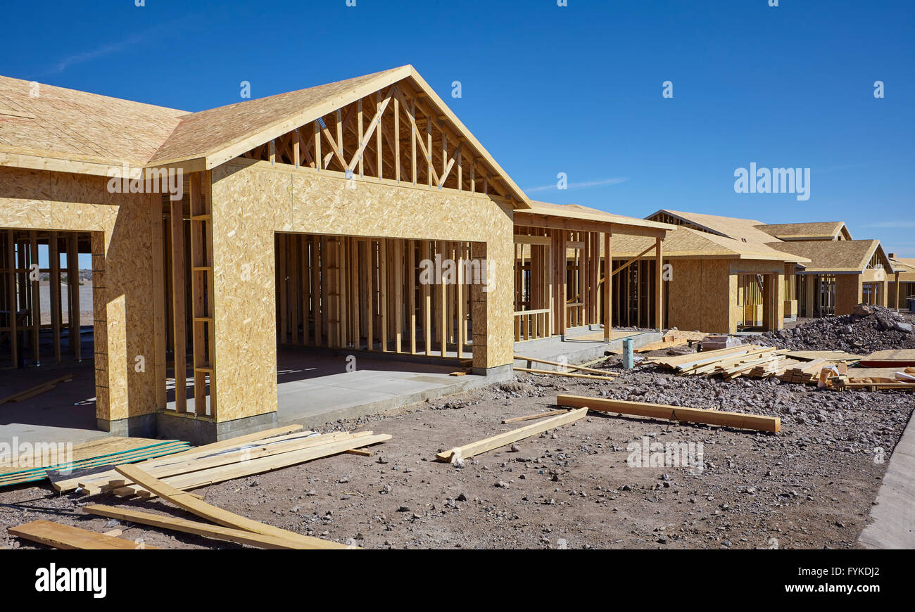 New housing project in progress construction industry concept of ...