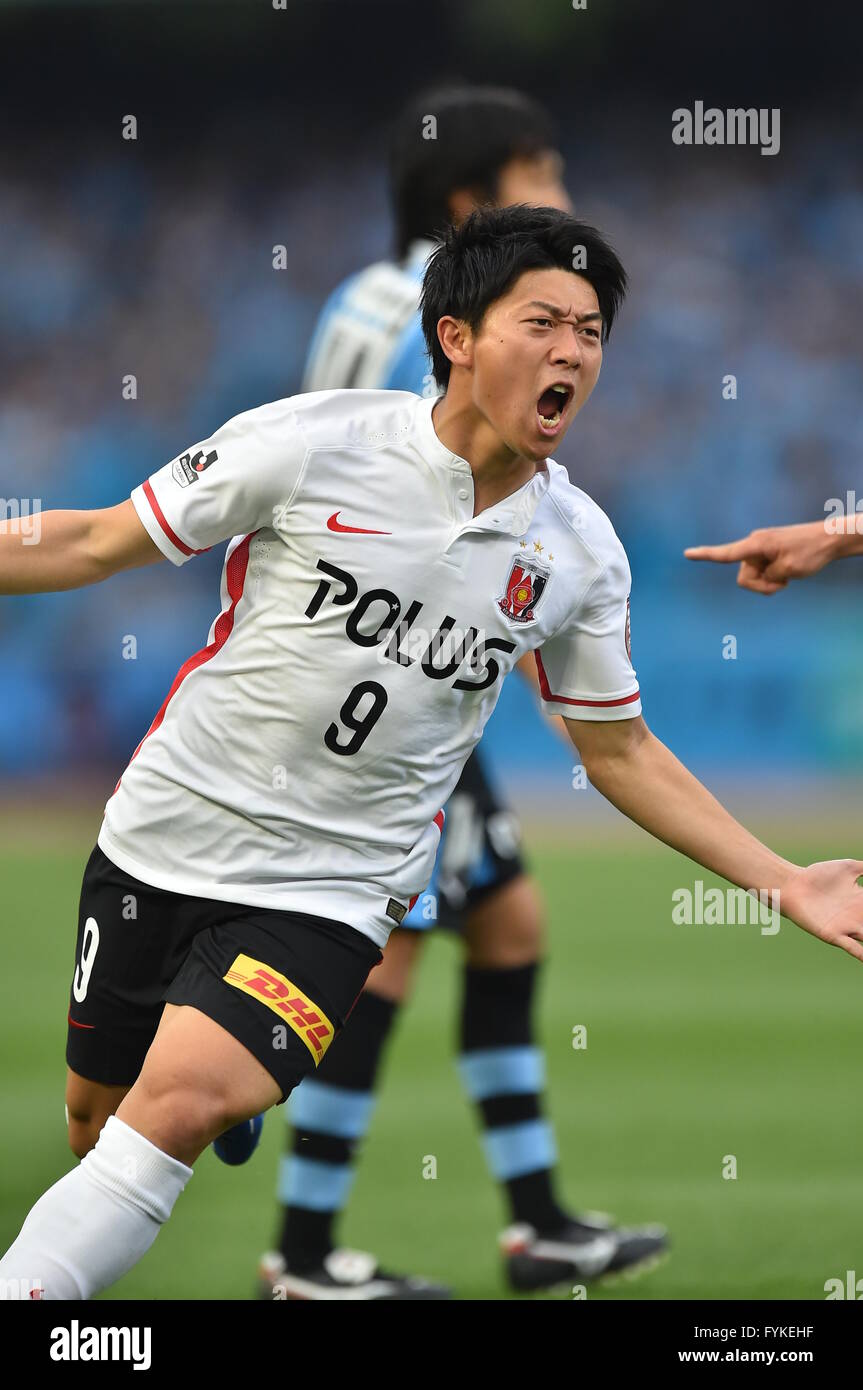 Kanagawa, Japan. 24th Apr, 2016. Yuki Muto (Reds) Football/Soccer ...