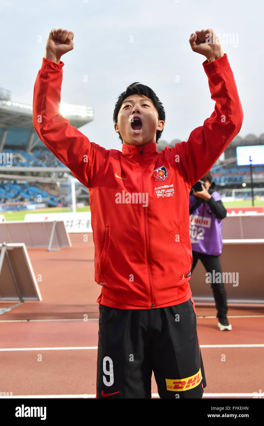 Kanagawa, Japan. 24th Apr, 2016. Yuki Muto (Reds) Football/Soccer ...