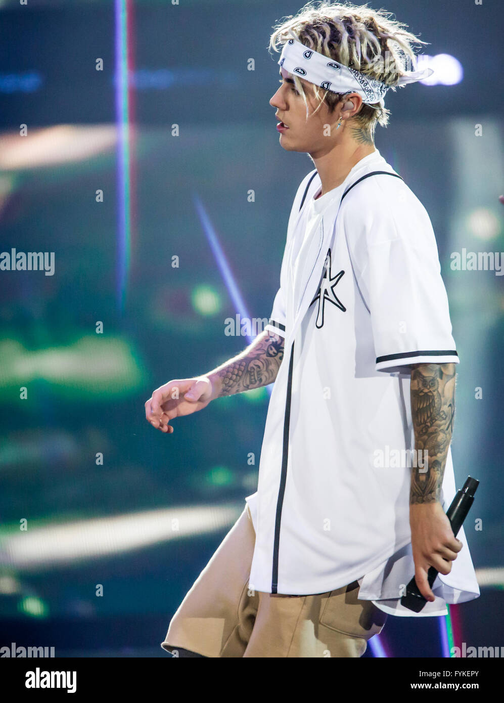 Auburn Hills, Michigan, USA. 25th Apr, 2016. JUSTIN BIEBER performing ...