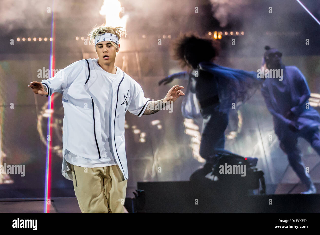 Auburn Hills, Michigan, USA. 25th Apr, 2016. JUSTIN BIEBER performing ...