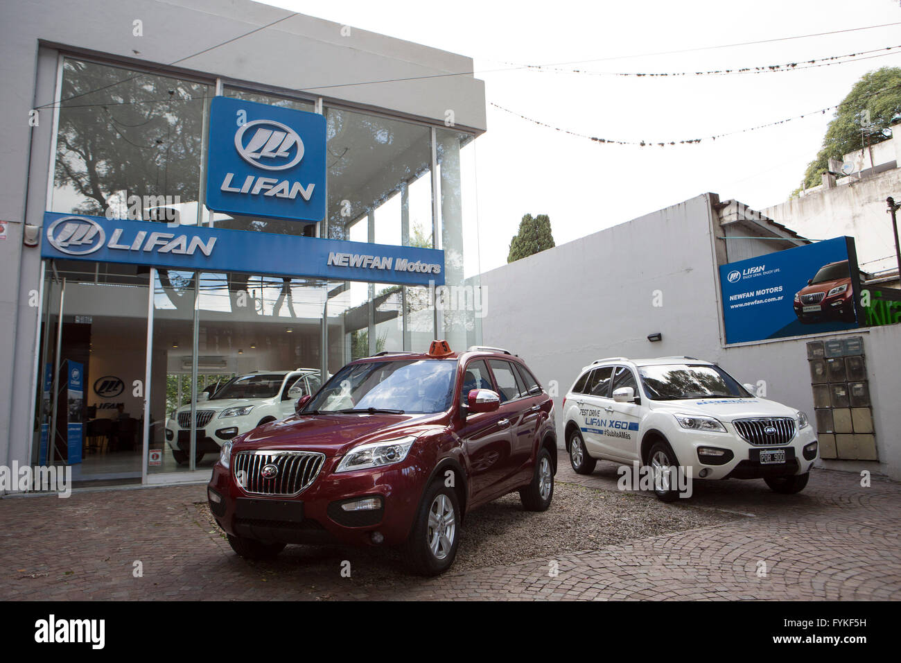 San Isidro, Argentina. 26th Apr, 2016. Models of the SUV Lifan X60 1.8 ...