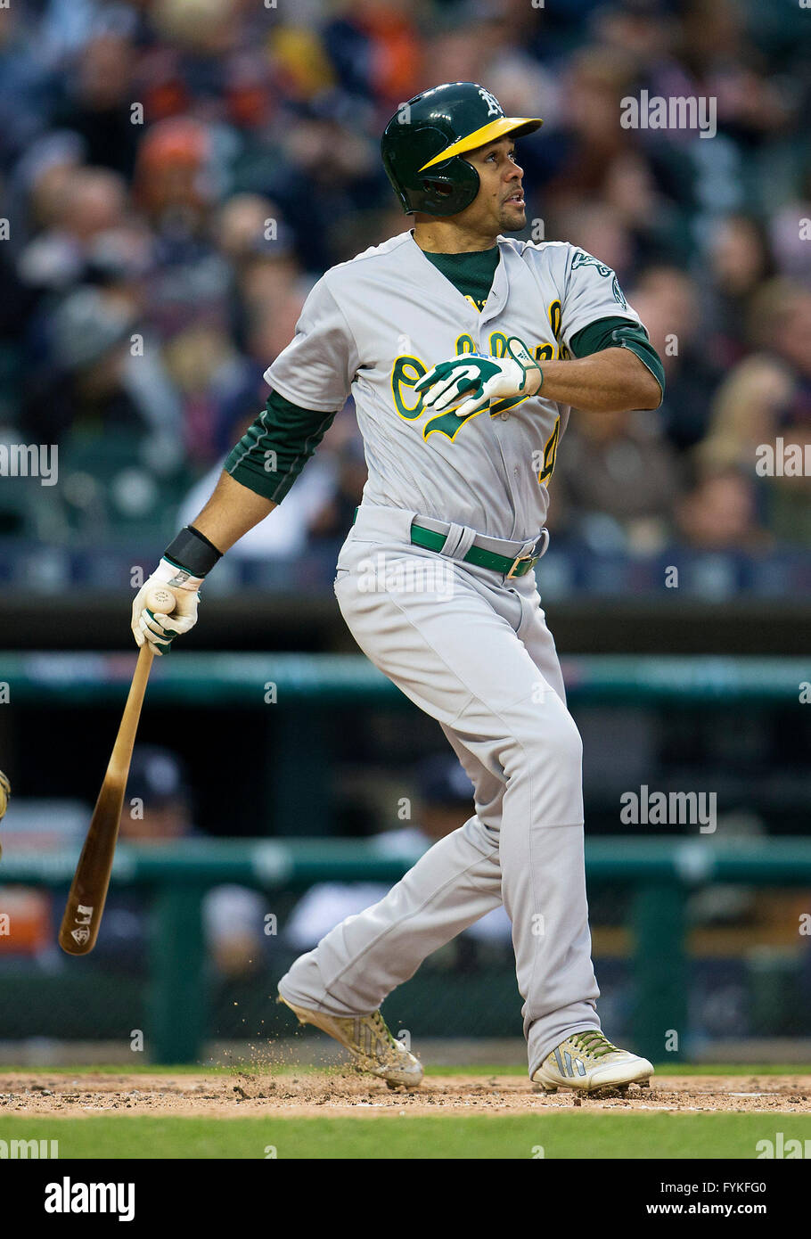 Detroit, Michigan, USA. 26th Apr, 2016. Oakland Athletics outfielder ...