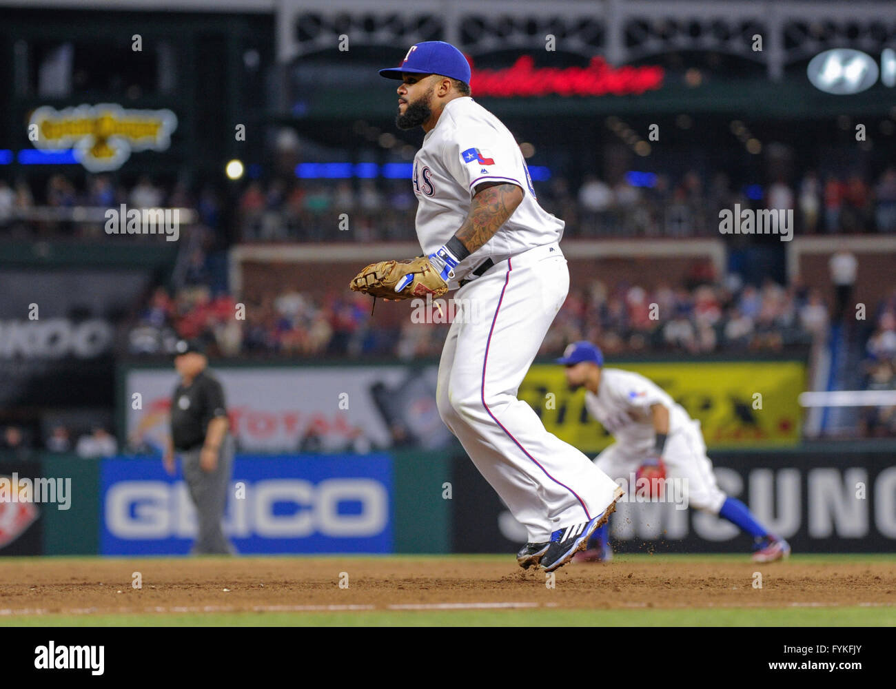 Apr 25, 2016: Texas Rangers designated hitter Prince Fielder #84 played ...