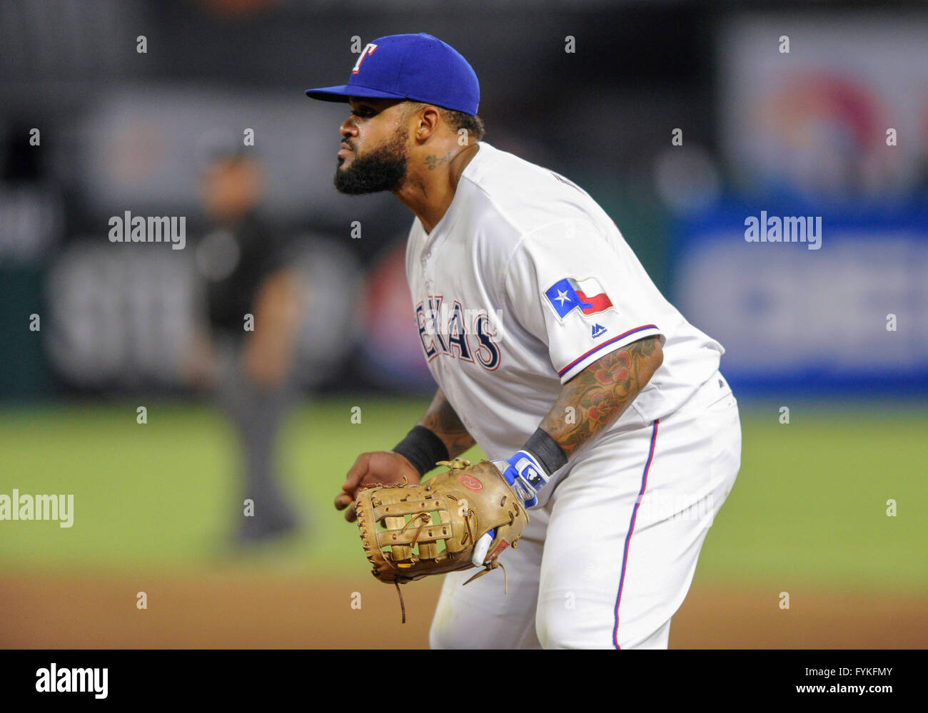 Apr 25, 2016: Texas Rangers designated hitter Prince Fielder #84 played ...