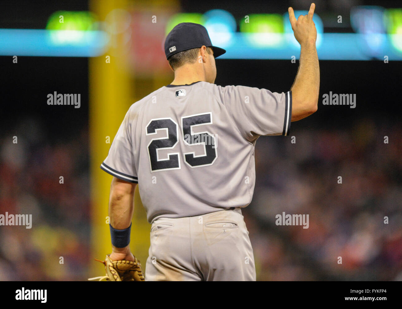Apr 25, 2016: New York Yankees first baseman Mark Teixeira #25 during ...
