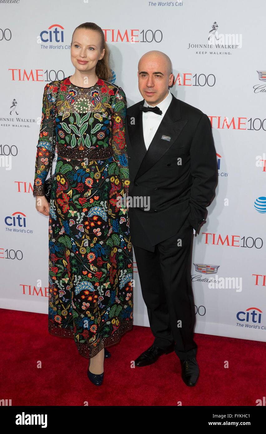 New York, NY, USA. 26th Apr, 2016. Julia Milner, Yuri Milner at ...