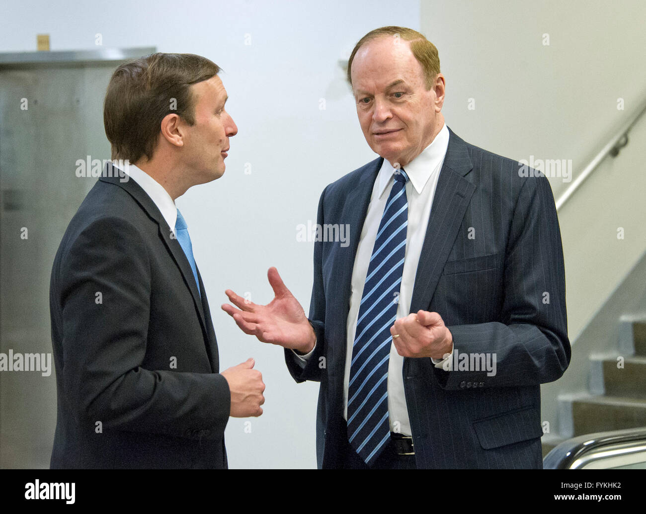 United States Senators Chris Murphy (Democrat of Connecticut), left ...