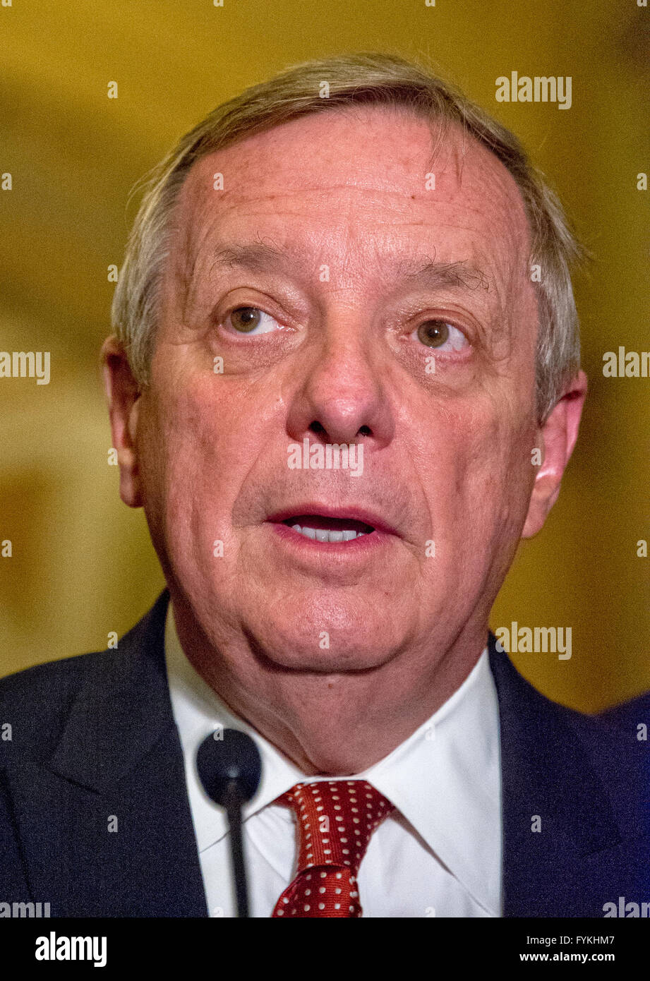 United States Senator Dick Durbin (Democrat of Illinois) meets ...