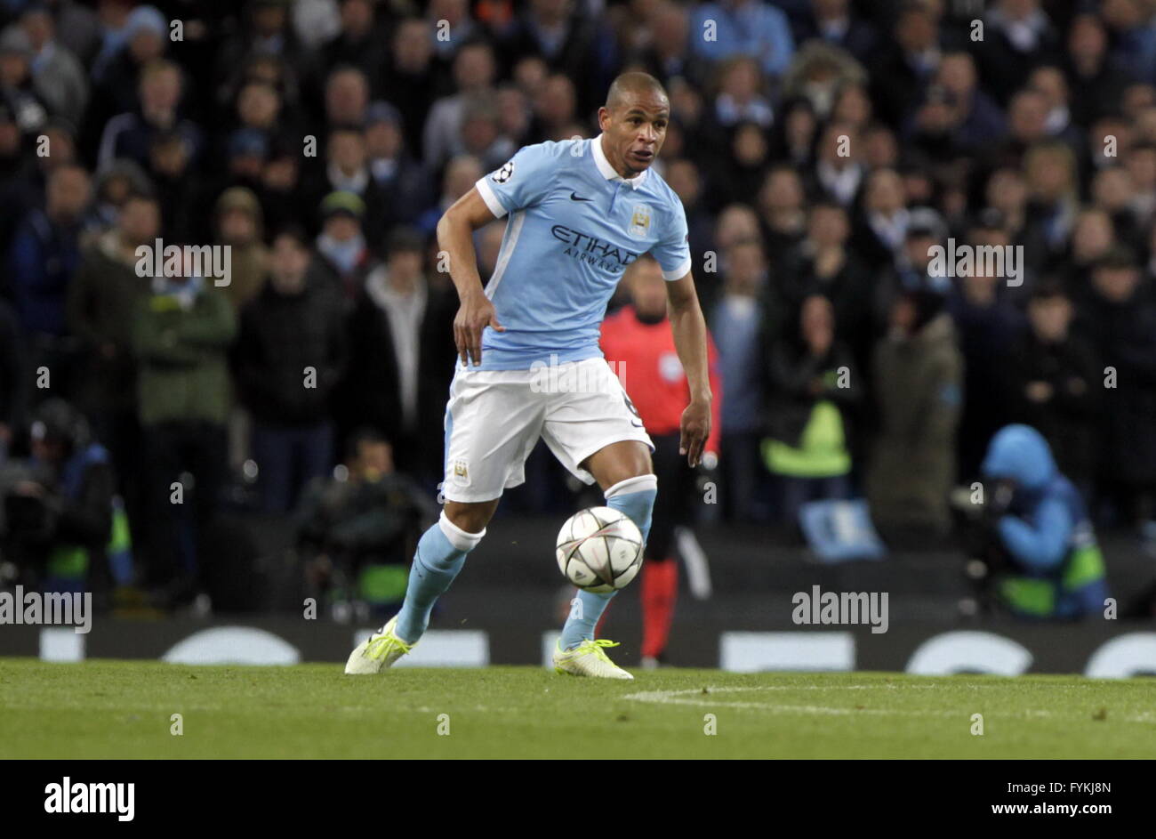 MANCHESTER, England - April 26: Fernando of Manchester City in action ...