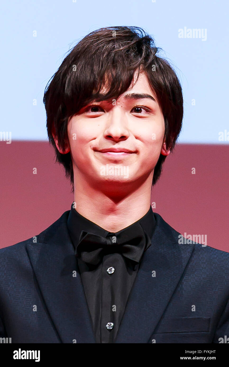 Tokyo, Japan. 27th April, 2016. Japanese actor Ryusei Yokohama attends ...