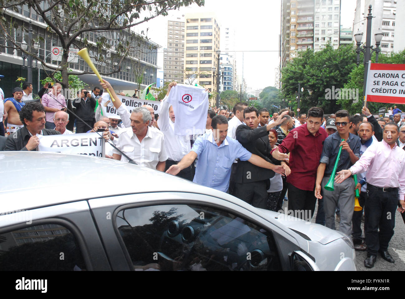 SAO PAULO, Brazil - 04/27/2016: UBER OF VOTING IN HALL OF SP - Taxi ...