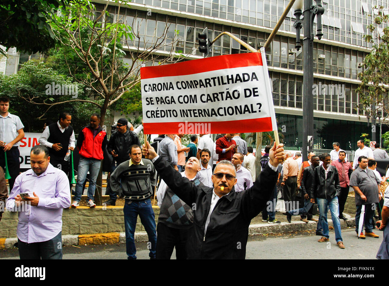 Sao Paulo, Brazil. 27th April, 2016. UBER OF VOTING IN HALL OF SP ...