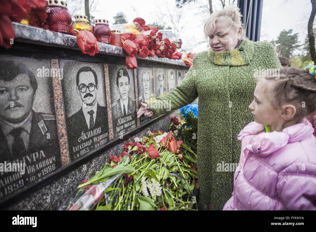 April 26, 2016 - Slavutych, Kiev, Ukraine - A teacher gives ...