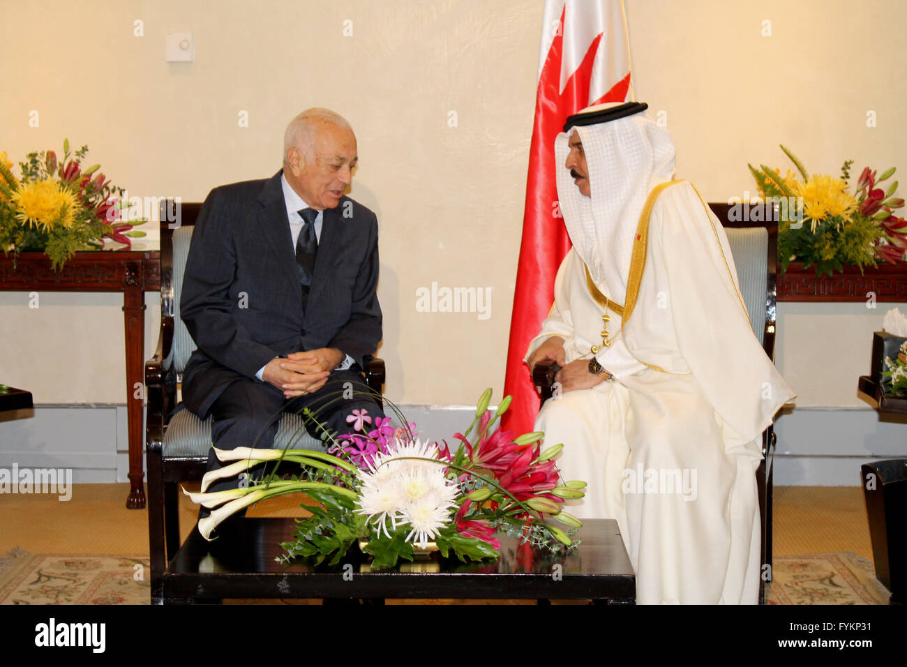 Cairo, Egypt. 27th Apr, 2016. Secretary-General of the Arab League ...
