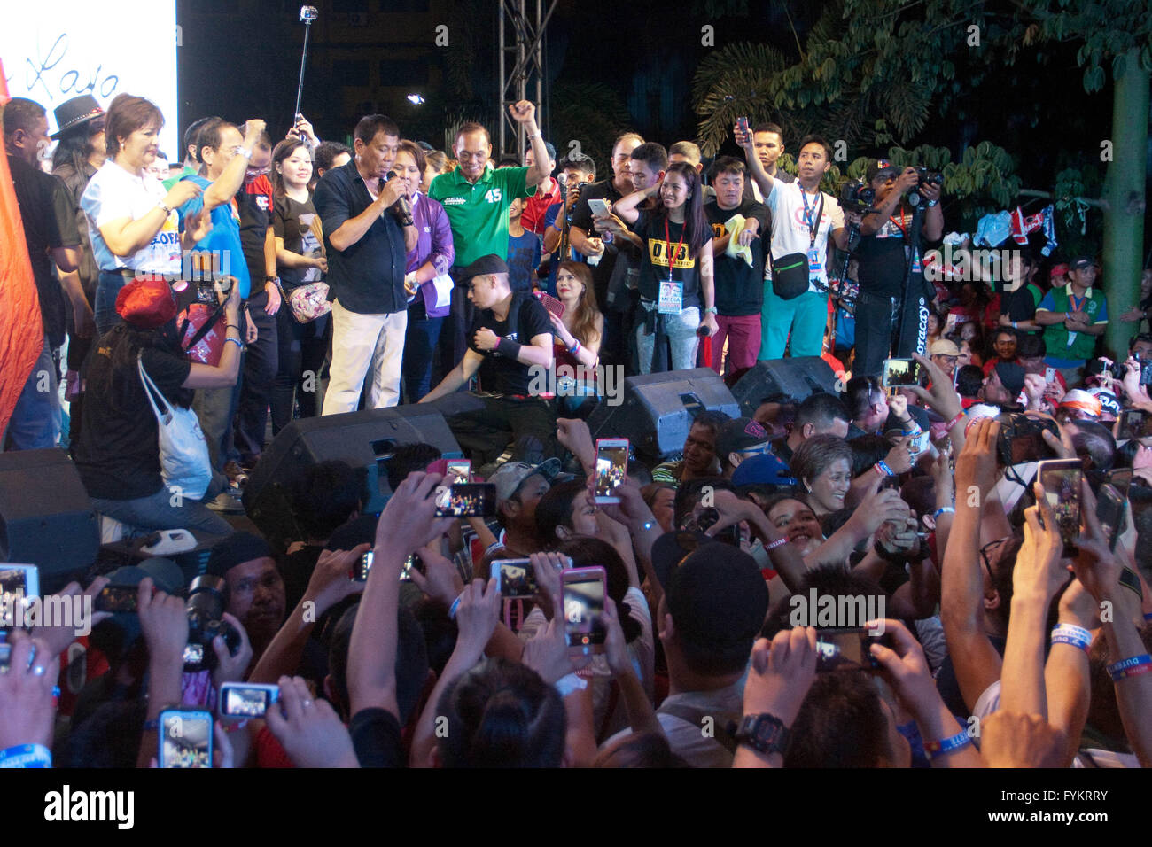 Philippines. 27th Apr, 2016. Presidential candidate Rodrigo Duterte ...