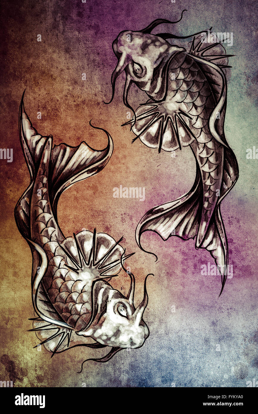 Japanese Goldfish Tattoo Designs
