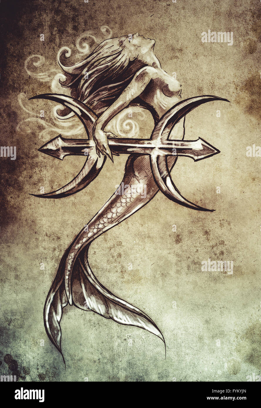 Tribal Pisces Mermaid